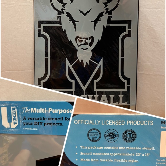 U Stencil | Party Supplies | Marshall M Mascot 23 X 5 Reusable Logo ...